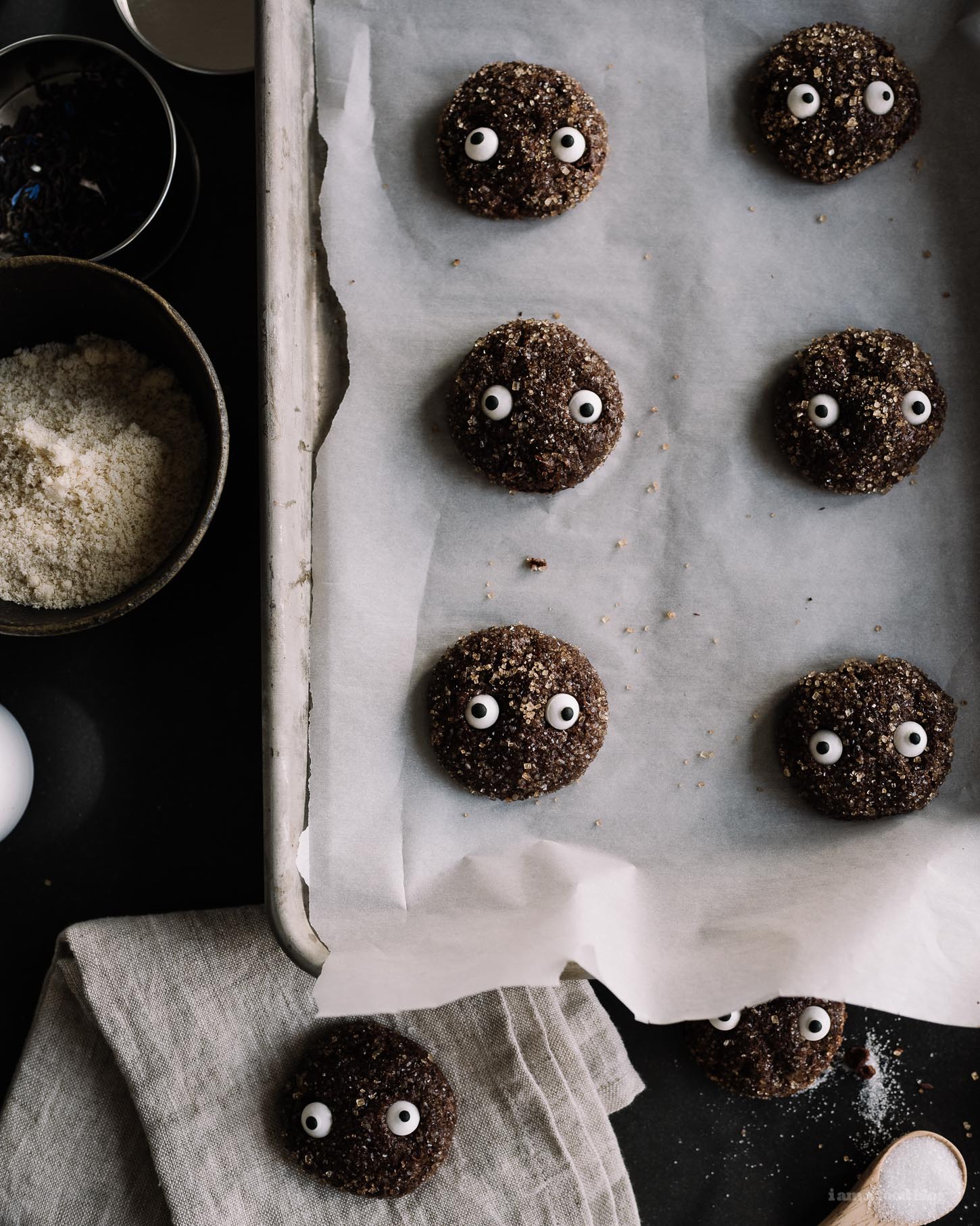 Totoro Soot Sprite Chocolate Sparkle Cookies Recipe · i am a food blog ...