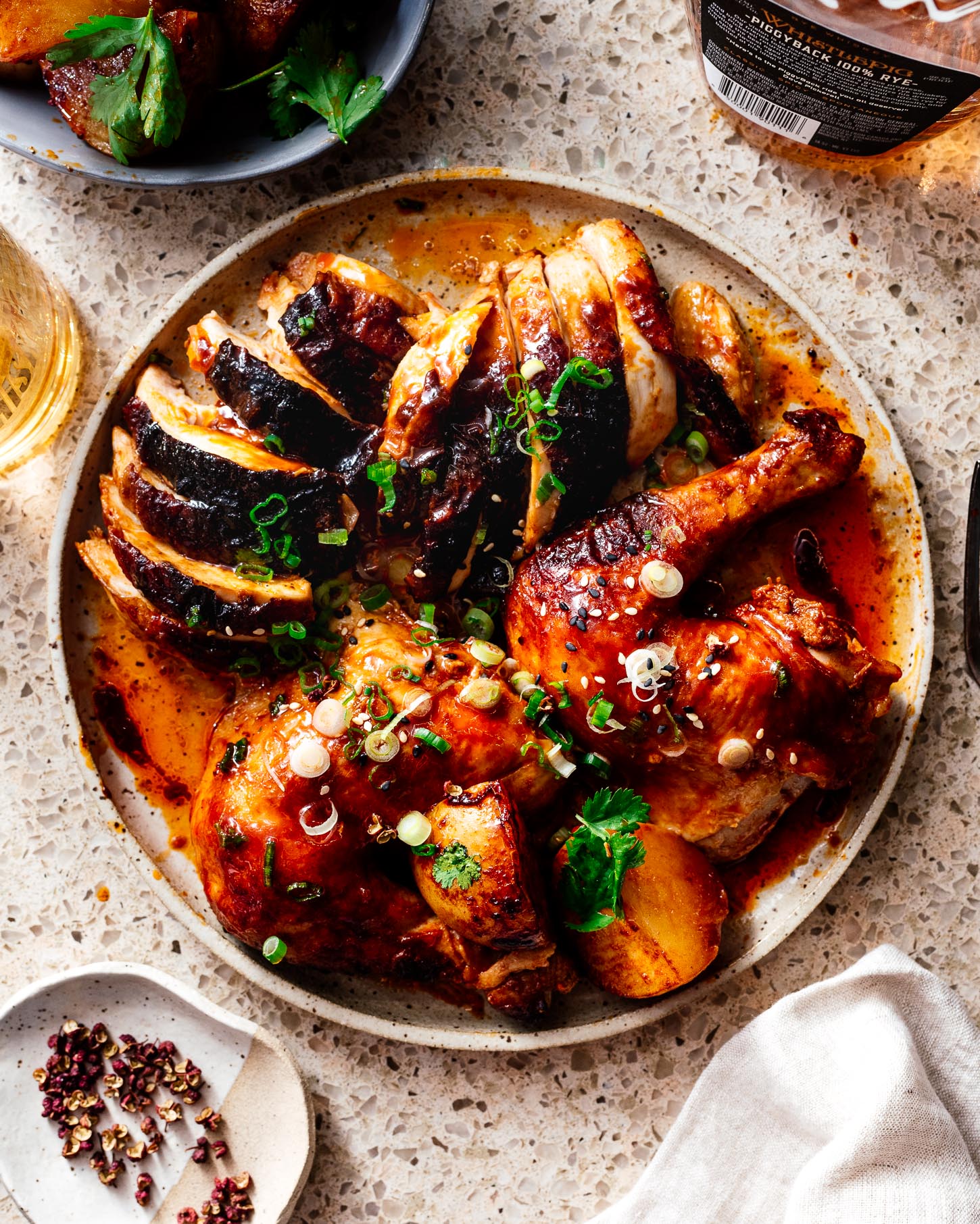 Sweet and Spicy Gochujang Honey Roast Chicken and Potatoes · i am a ...