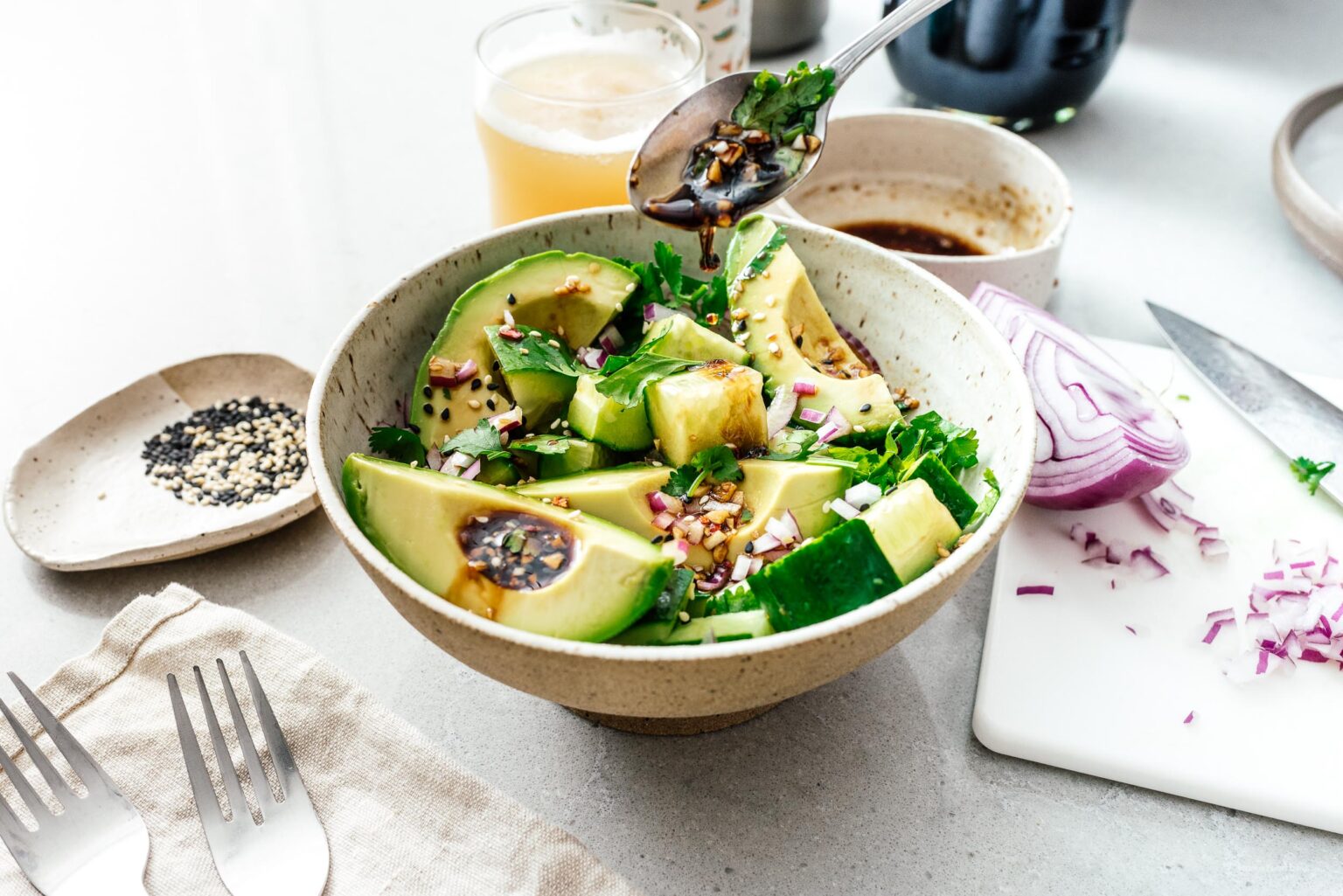 Chinese Cucumber Avocado Salad